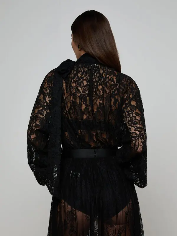L'Agence Rhett Oversized Lace Blouse
