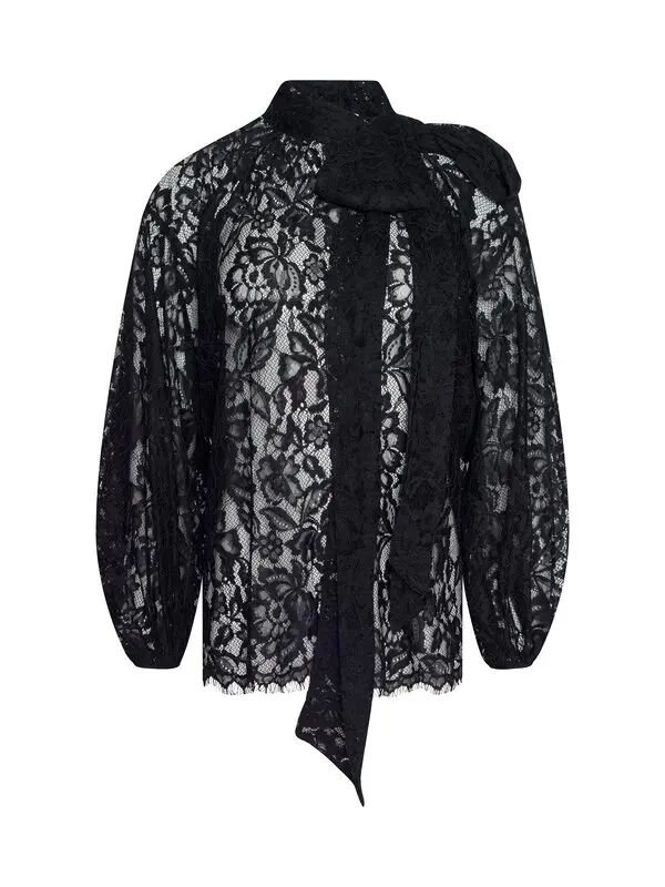 L'Agence Rhett Oversized Lace Blouse