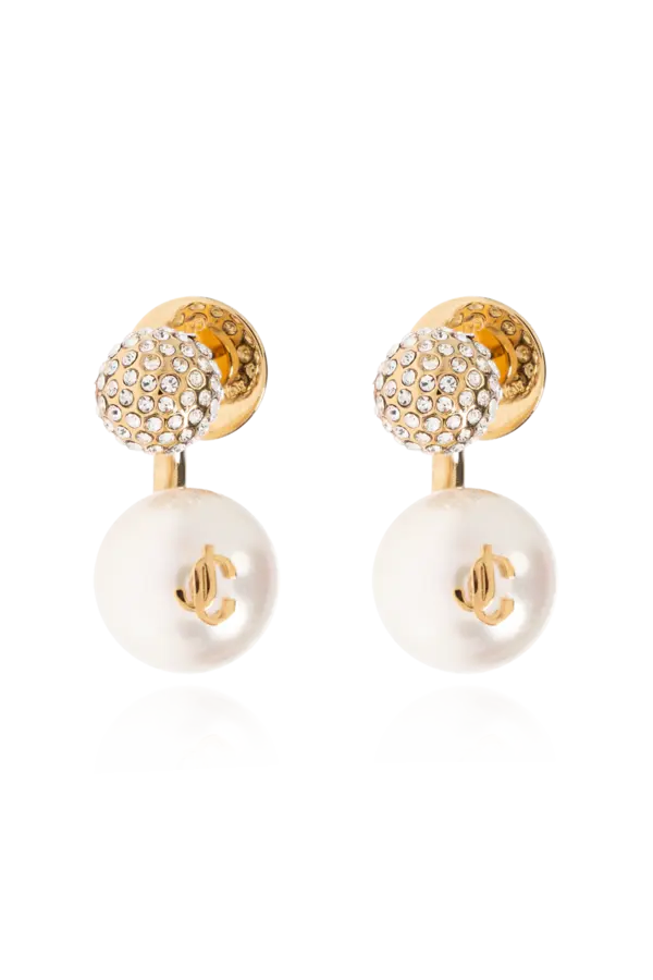 JIMMY CHOO Pearl Stud Earrings - White