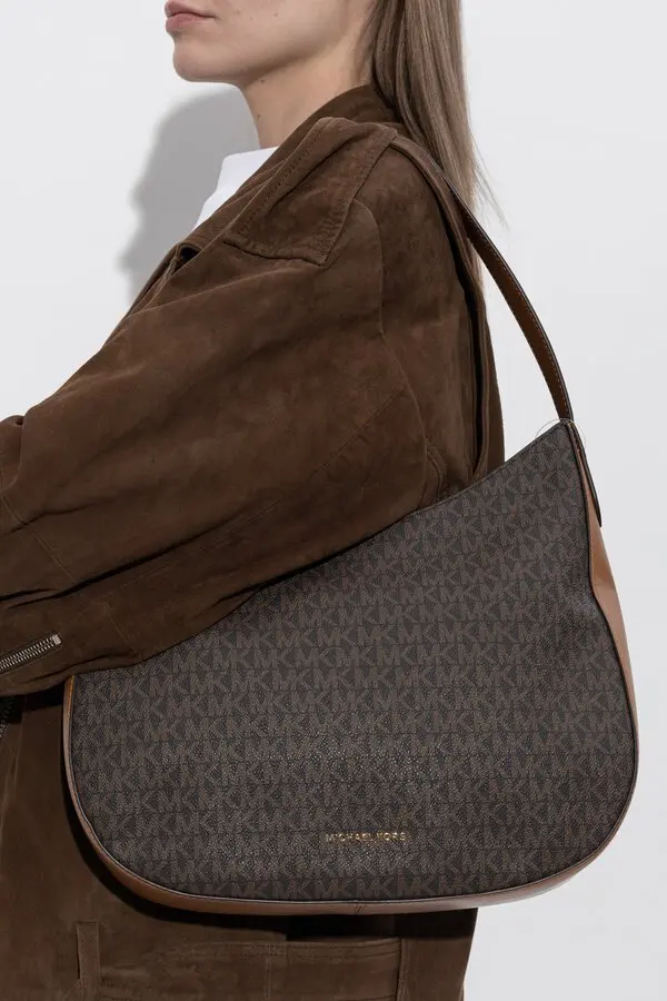 Michael Kors Monogram Hobo Shoulder Bag