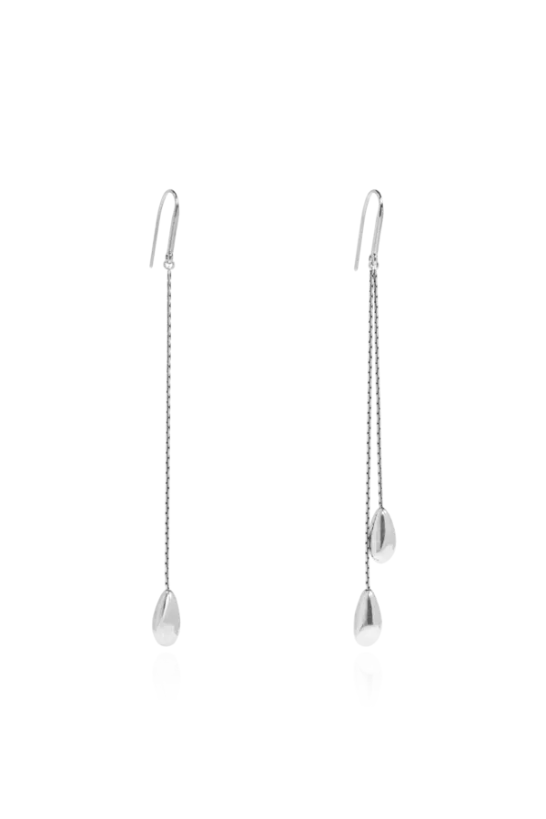 Isabel Marant Long Asymmetrical Earrings - Silver