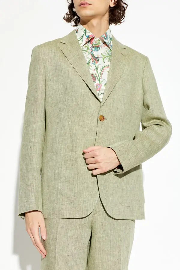 Etro Linen Herringbone Blazer