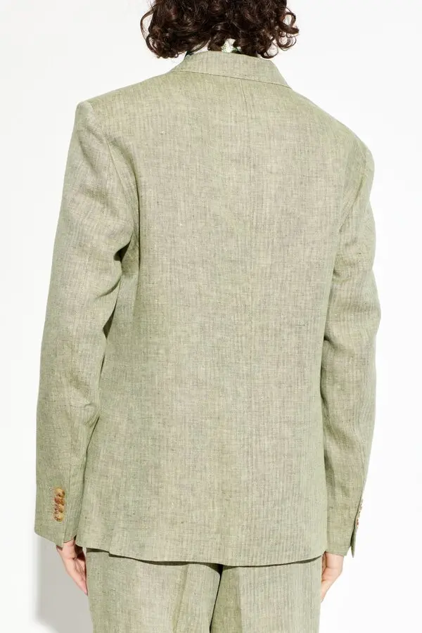 Etro Linen Herringbone Blazer