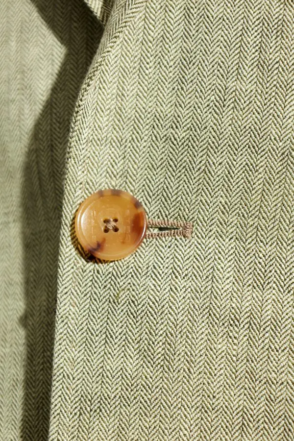 Etro Linen Herringbone Blazer