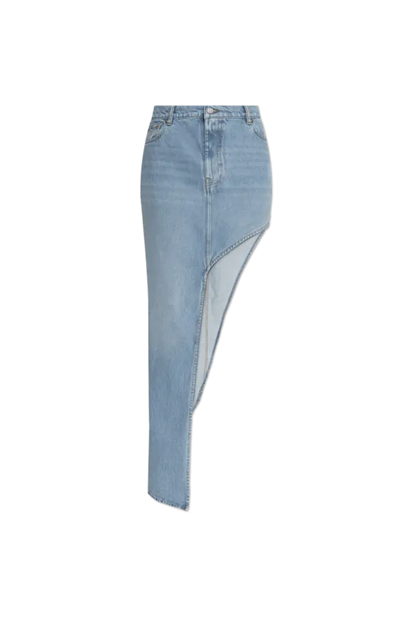 Coperni Asymmetrical Denim Skirt - Light Blue