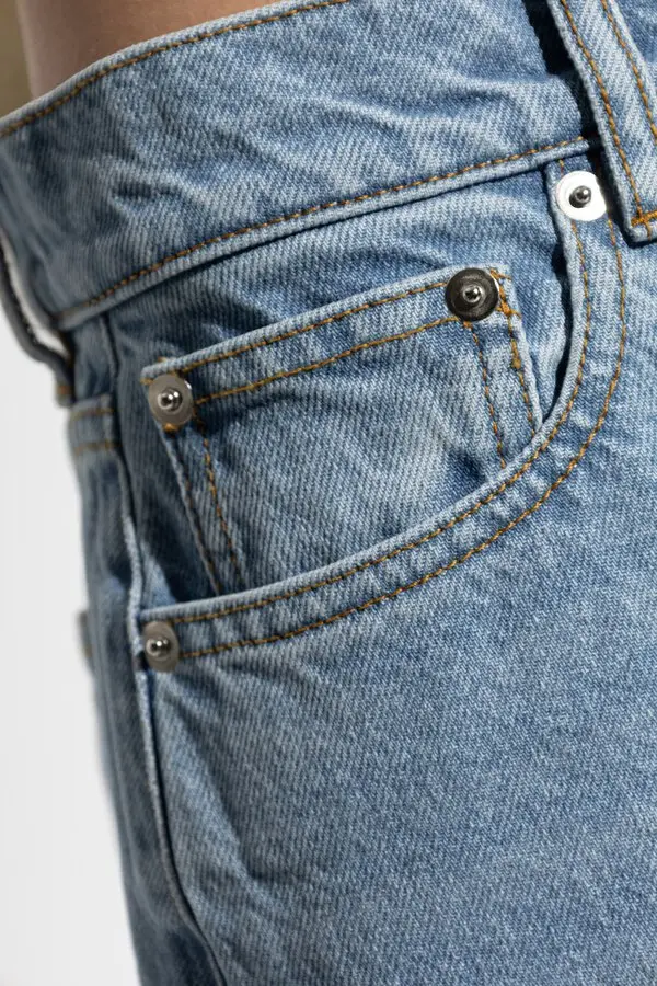 Coperni Asymmetrical Denim Skirt - Light Blue