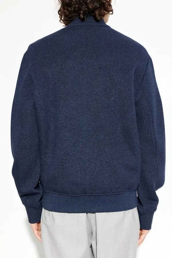 Etro Embroidered Logo Zip Up Sweatshirt