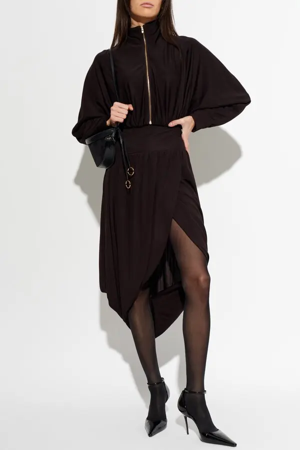 Alaïa Slit Skirt - Brown