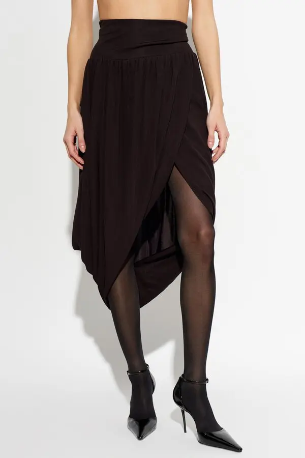 Alaïa Slit Skirt - Brown