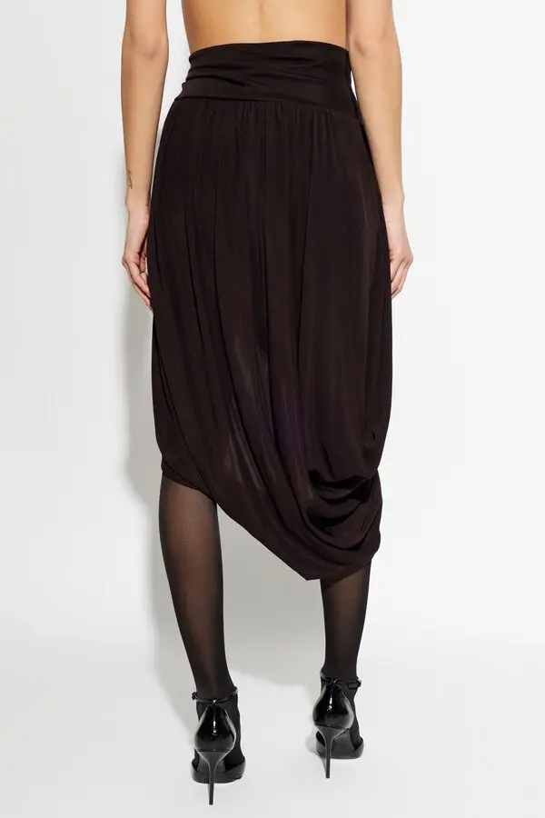 Alaïa Slit Skirt - Brown