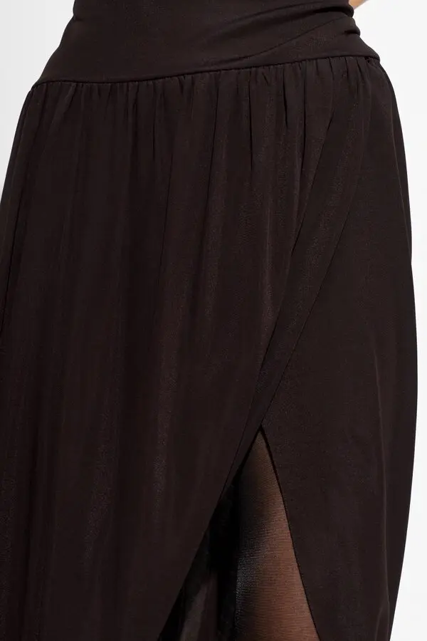 Alaïa Slit Skirt - Brown