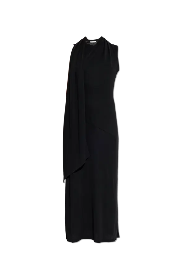AMI Paris Ankle-length Dress With Pleat - Black