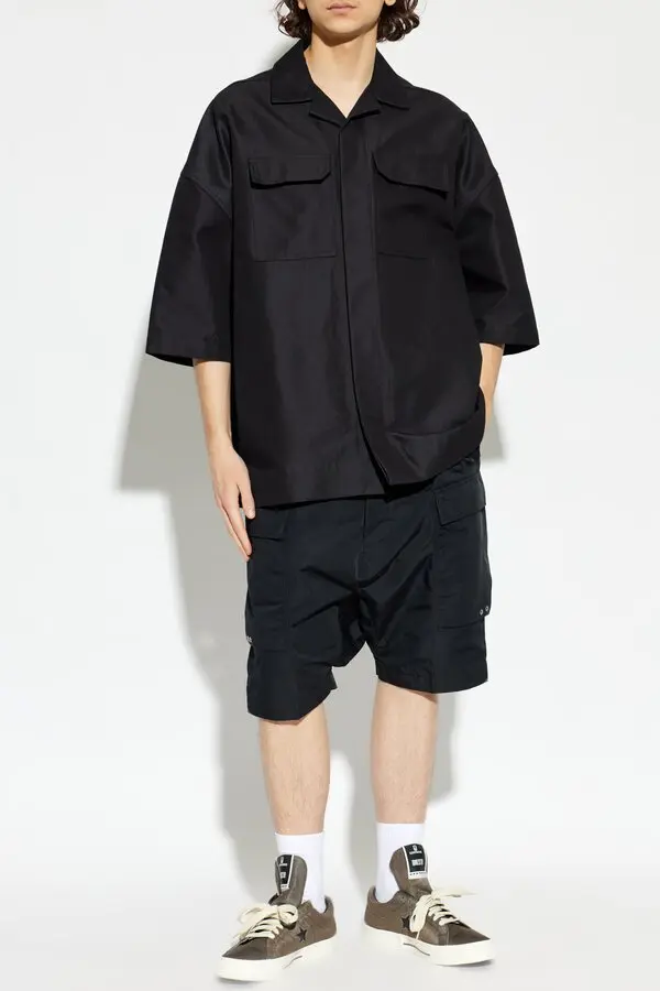 Rick Owens Shirt In ‘oversize’ Cut - Black