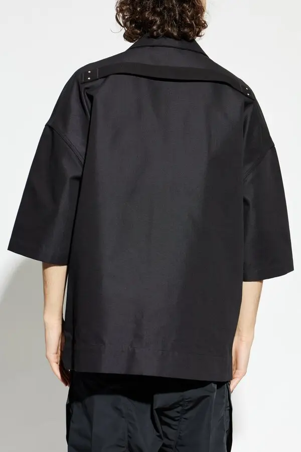 Rick Owens Shirt In ‘oversize’ Cut - Black