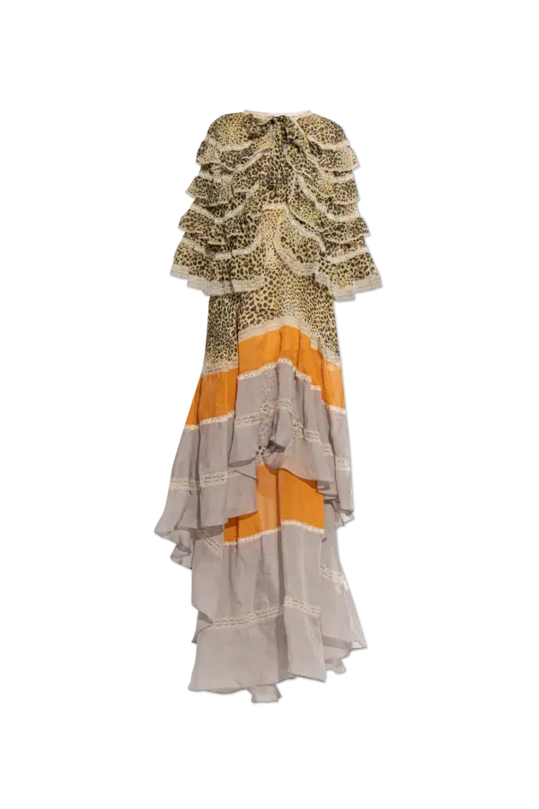 Etro Asymmetrical Ruffled Dress - Multicolour