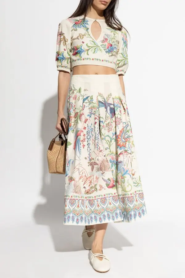 Etro Floral Cotton Midi Dress