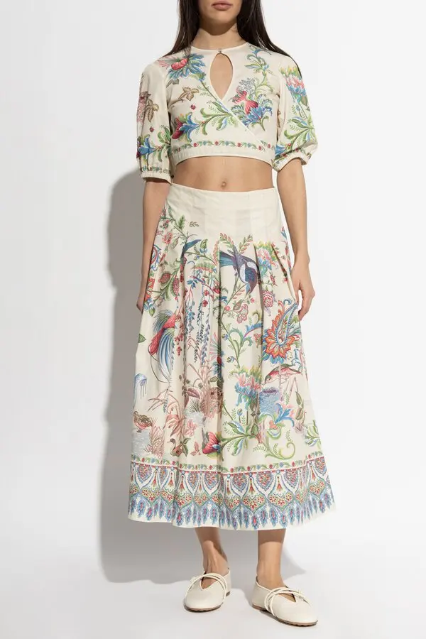 Etro Floral Cotton Midi Dress