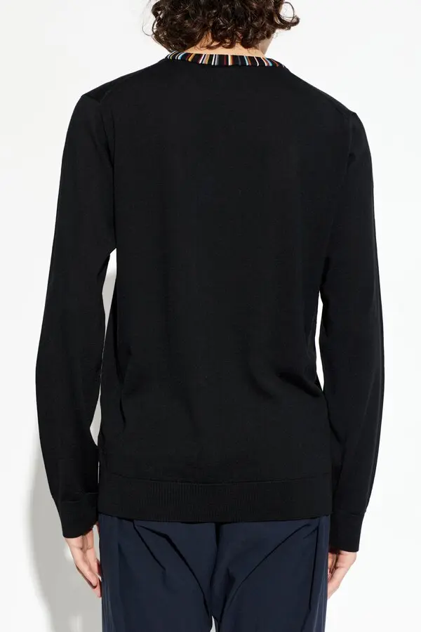 Paul Smith Wool Crew Neck Sweater - Black