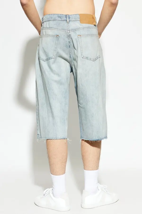 MAISON MARGIELA Raw Hem Denim Shorts - Blue