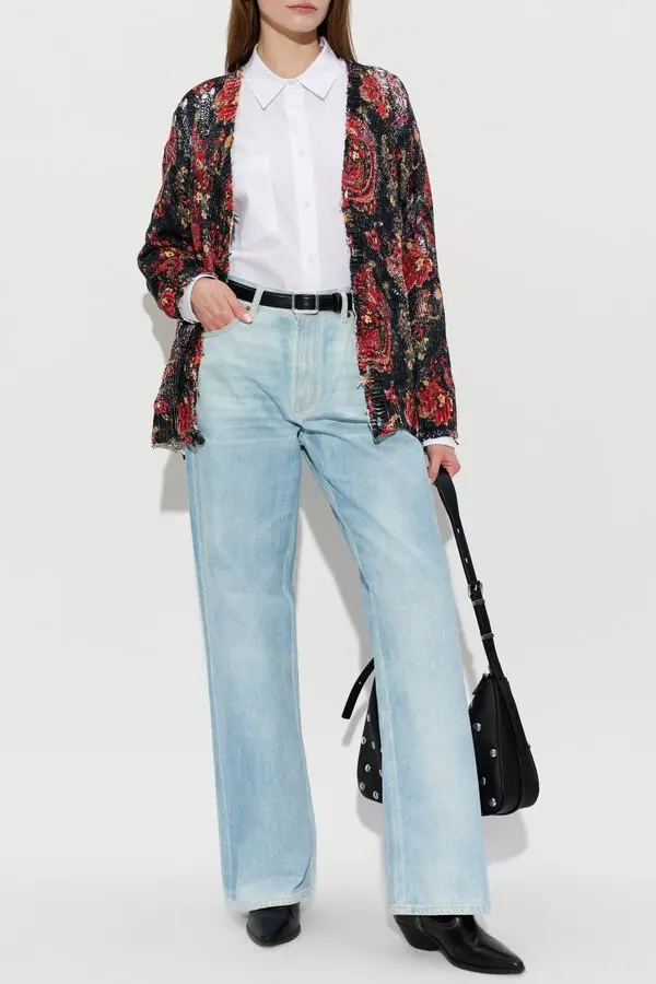 R13 Vintage-effect Cardigan - Multicolour