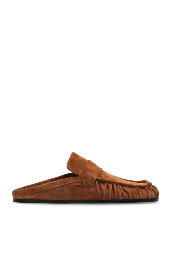 JIL SANDER Suede Slides - Brown