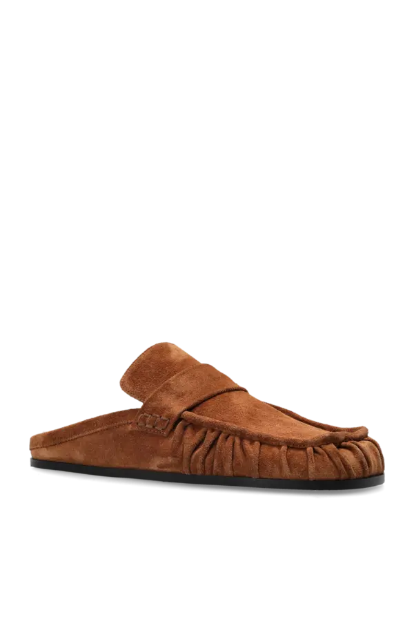 JIL SANDER Suede Slides - Brown