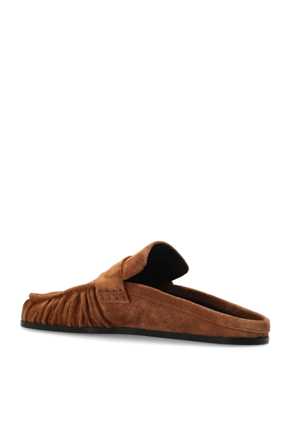 JIL SANDER Suede Slides - Brown