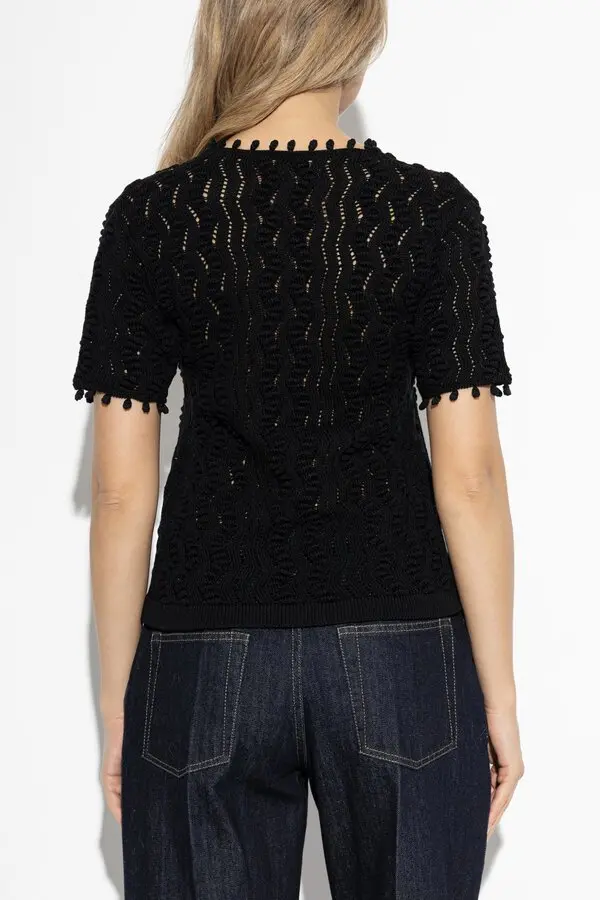 JIL SANDER Lace-patterned T-shirt