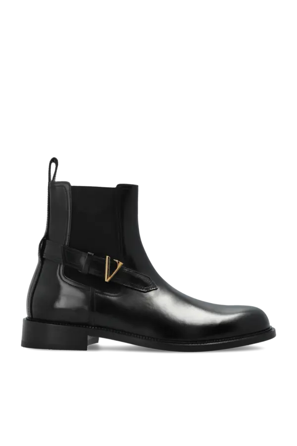 Versace Leather Chelsea Boots