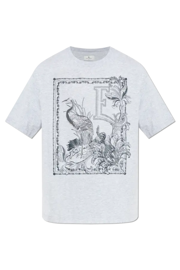Etro T-shirt With Print - Grey