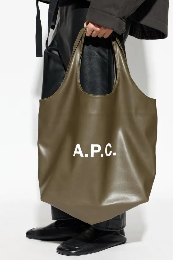 A.p.c. Ninon Shopper Bag - Green