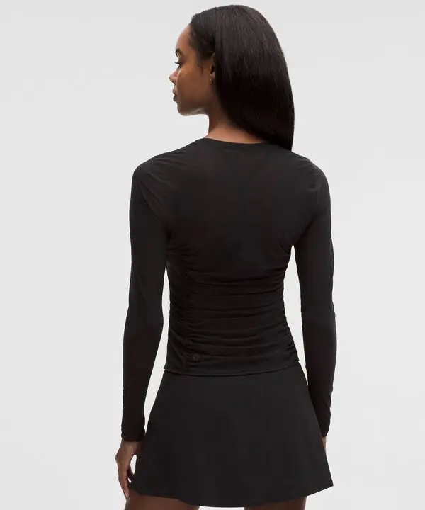 Lululemon Mesh Ruched Long-sleeve Shirt