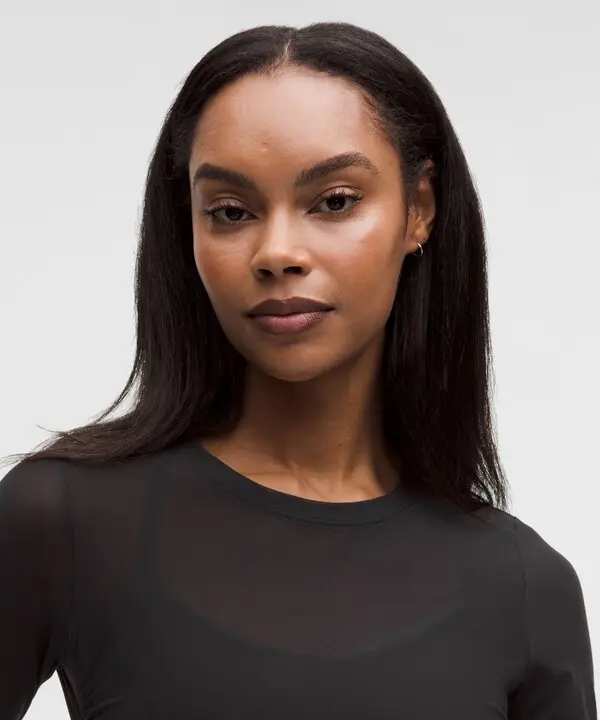 Lululemon Mesh Ruched Long-sleeve Shirt