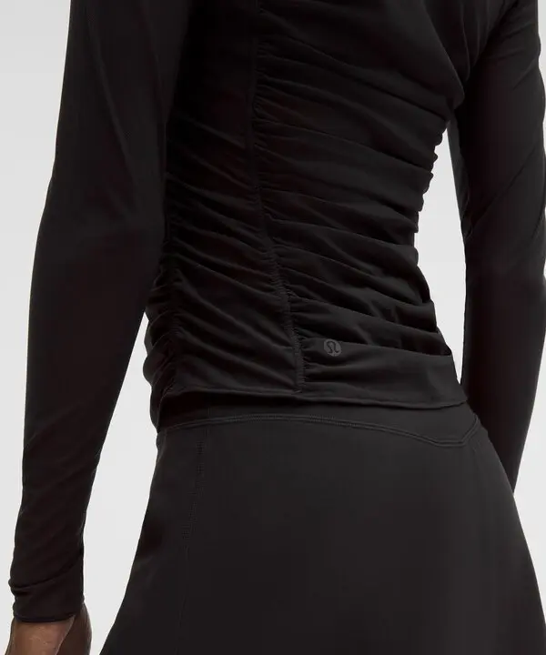 Lululemon Mesh Ruched Long-sleeve Shirt