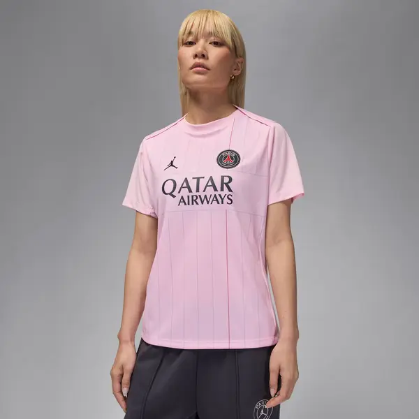 Nike Paris Saint-germain Academy Pro Fourth Jordan Dri-fit Soccer Pre-match Top - Pink