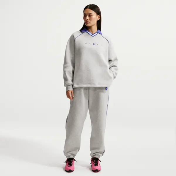 Nike Sportswear Phoenix Fleece Oversized High-waisted Graphic Pants - Grey