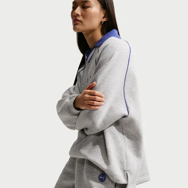 Nike Sportswear Phoenix Fleece Oversized High-waisted Graphic Pants - Grey