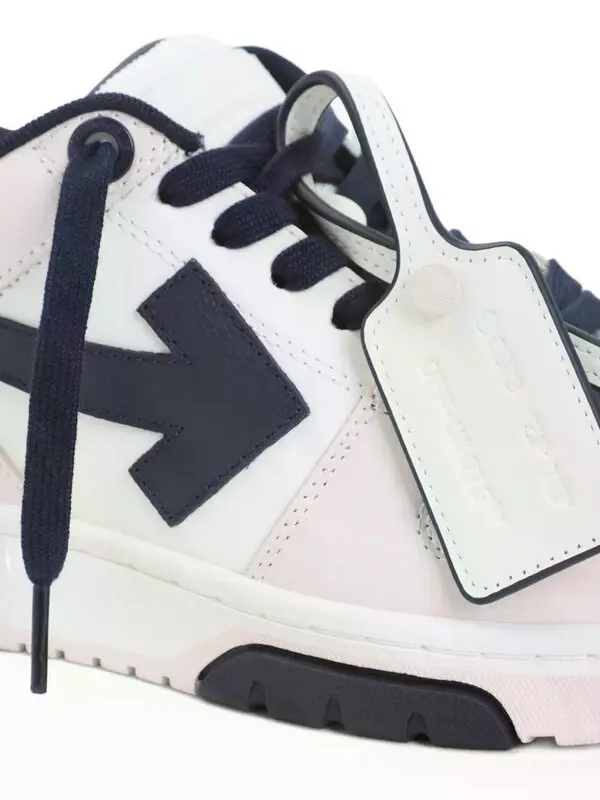 Off-White Out Of Office Arrow-logo Leather Sneakers - Pink