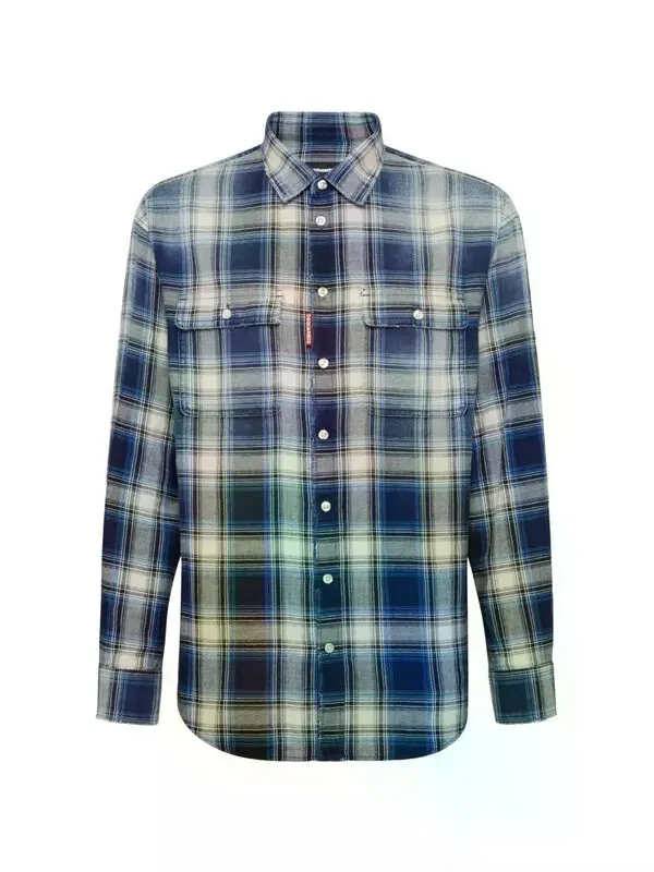 Dsquared2 Plaid Button-front Shirt - Blue