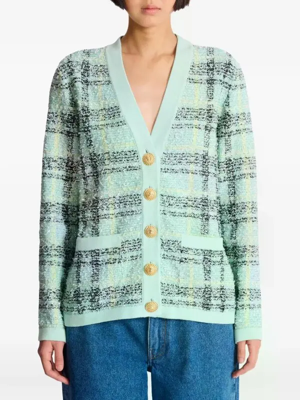 Balmain Glittered Tweed Cardigan