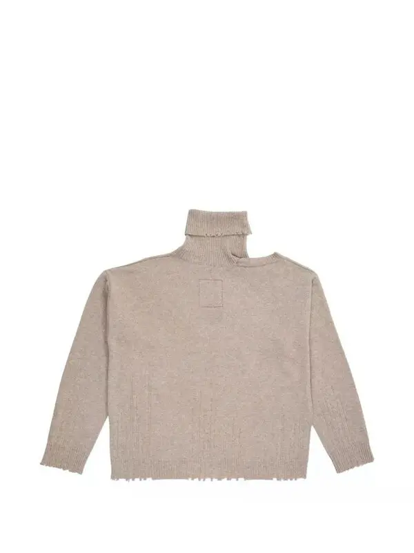 UMA WANG Cut-out Roll-neck Top - Neutrals