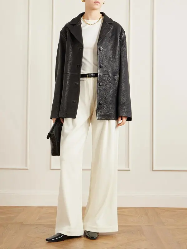 RÓHE Paneled Textured-leather Jacket