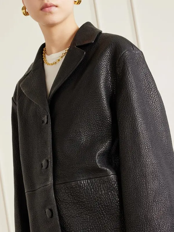 RÓHE Paneled Textured-leather Jacket