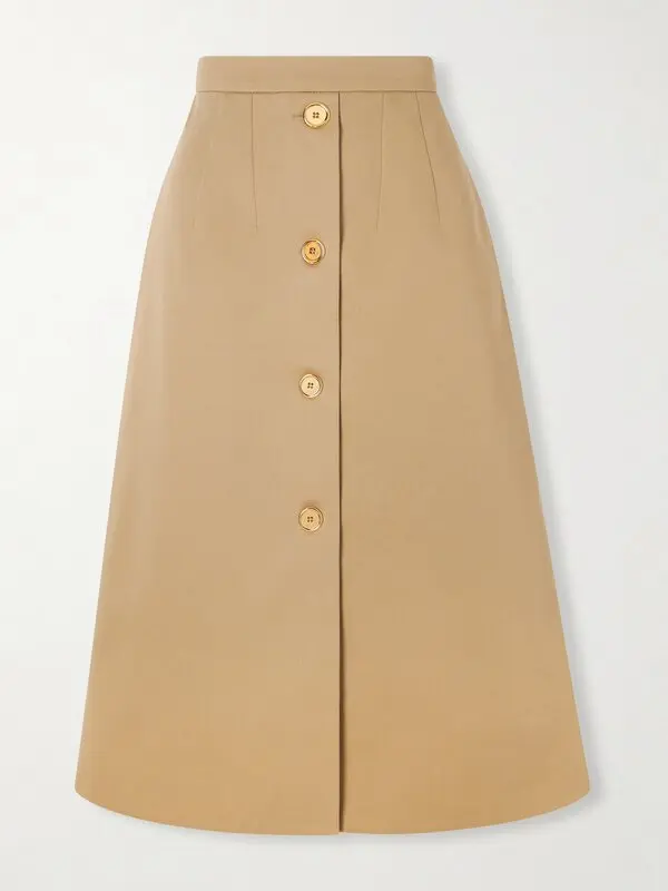 PATOU Cotton-twill Midi Skirt