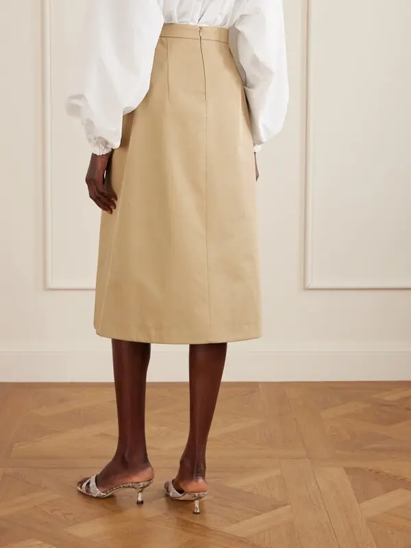 PATOU Cotton-twill Midi Skirt