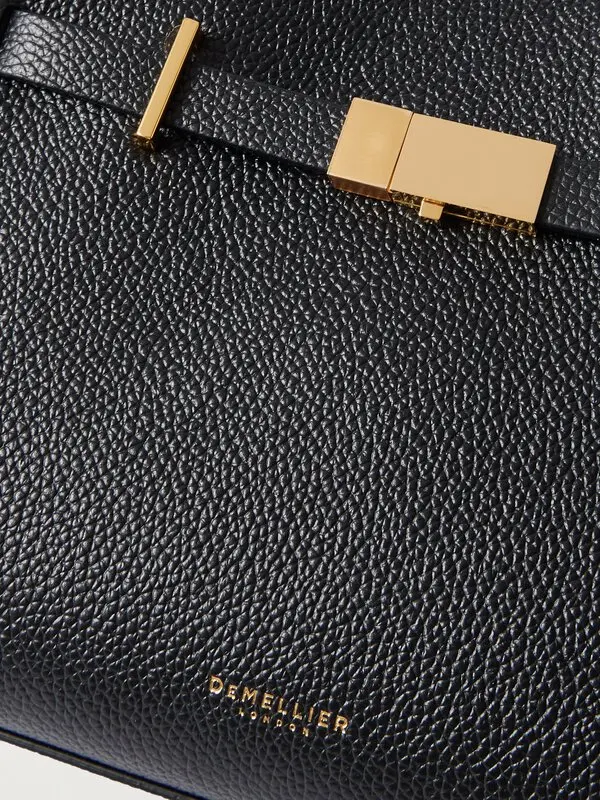 DEMELLIER The Hudson Small Textured-leather Tote - Black