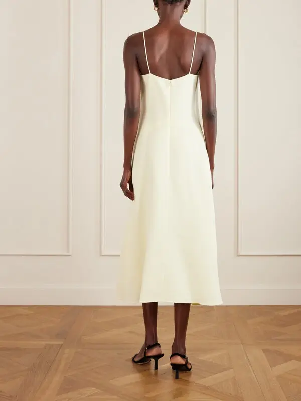 Brandon Maxwell The Darby Crepe Midi Dress