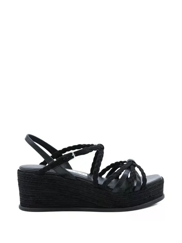 JIMMY CHOO Nyra Braided Platform Espadrilles