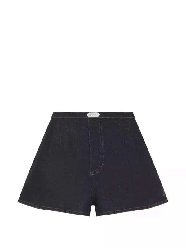 Jacquemus Amelo De-nîmes Logo-embroidered Shorts - Blue