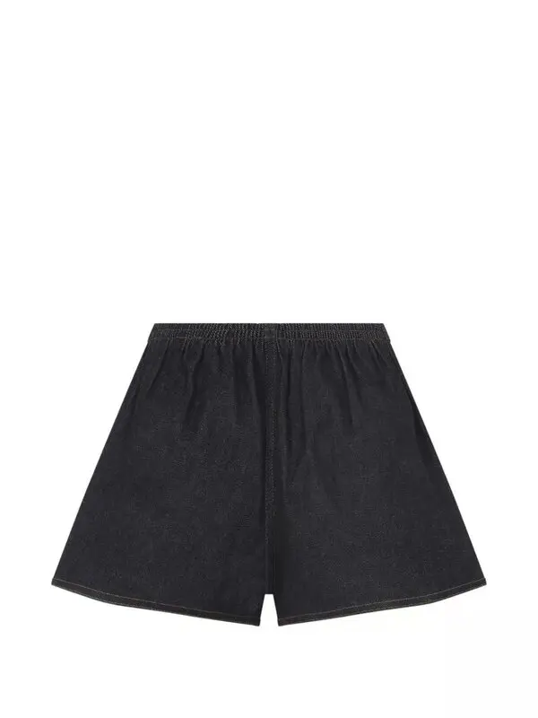 Jacquemus Amelo De-nîmes Logo-embroidered Shorts - Blue
